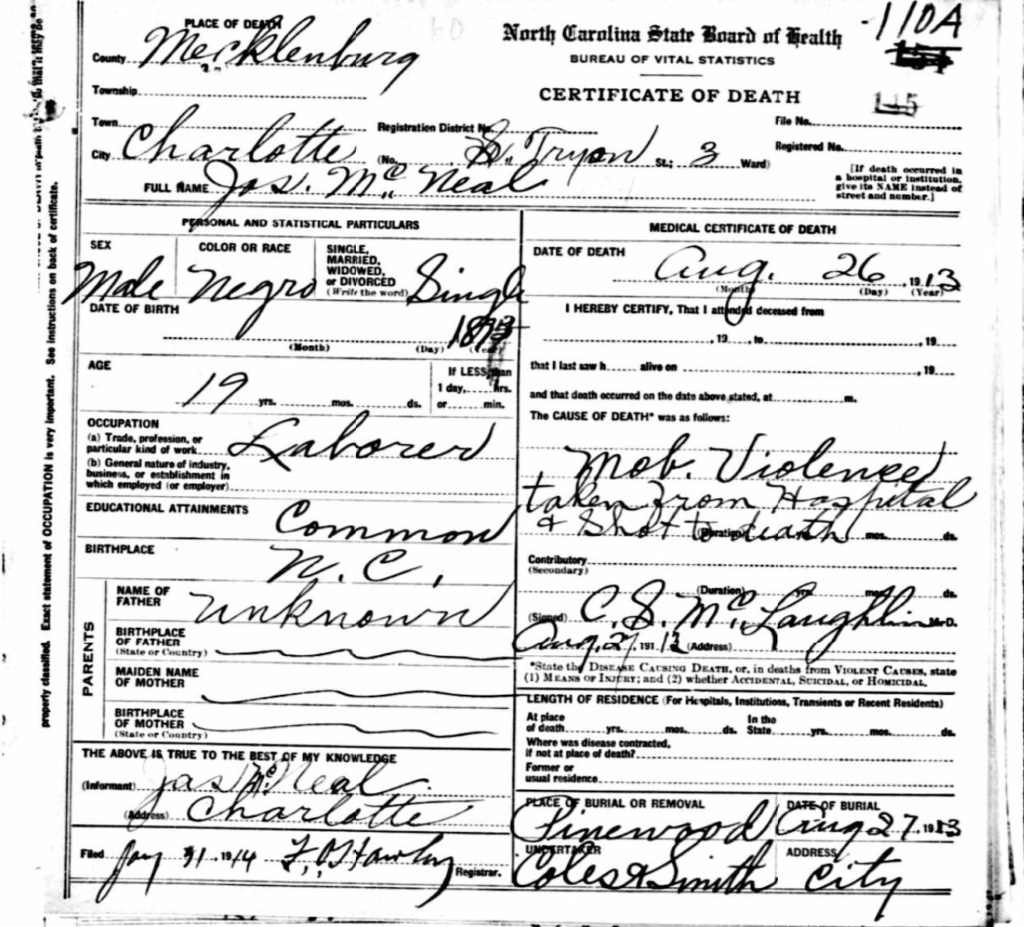 Joe McNeely’s story in detail – It Happened Here.